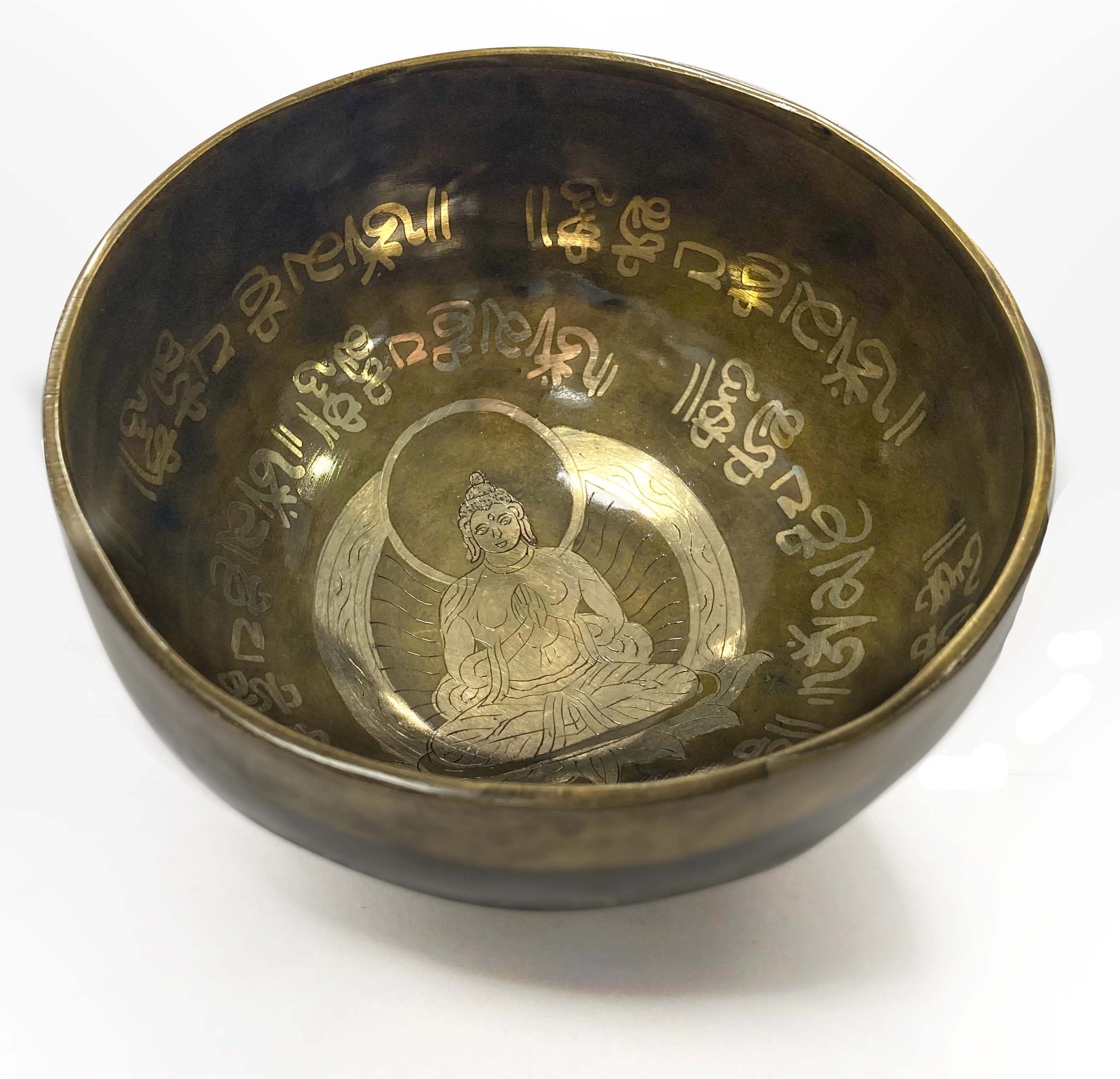 Bol chantant tibétain avec gravures - Buddha - 12cm - Bols chantants ...