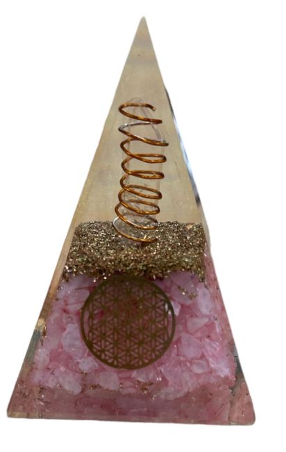 Orgonite Pyramide quartz rose - Sphères, pyramides, Oeufs, Minéraux - Bijoux, Orgonite Pyramides ...